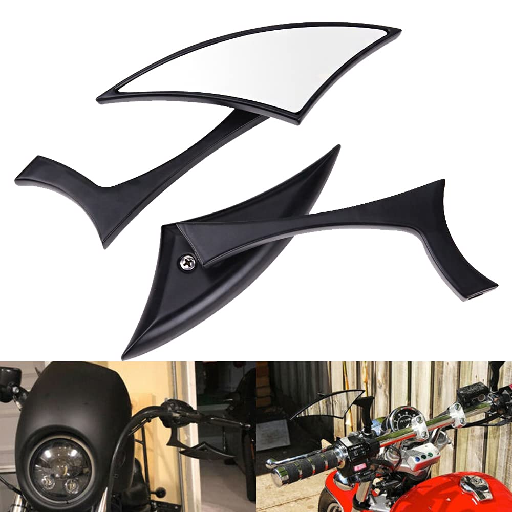 Snapklik.com : OUMURS Motorcycle Rear View Side Mirrors 8mm/10mm Black ...