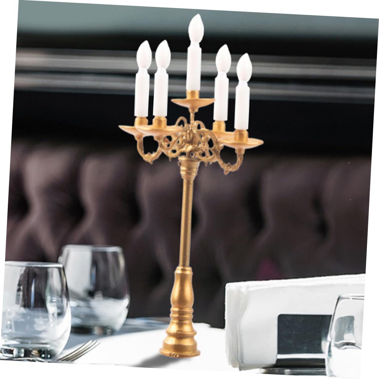 Mini Candle Chandeliers UPKOCH 4pcs Model Chandelier Candle Holders