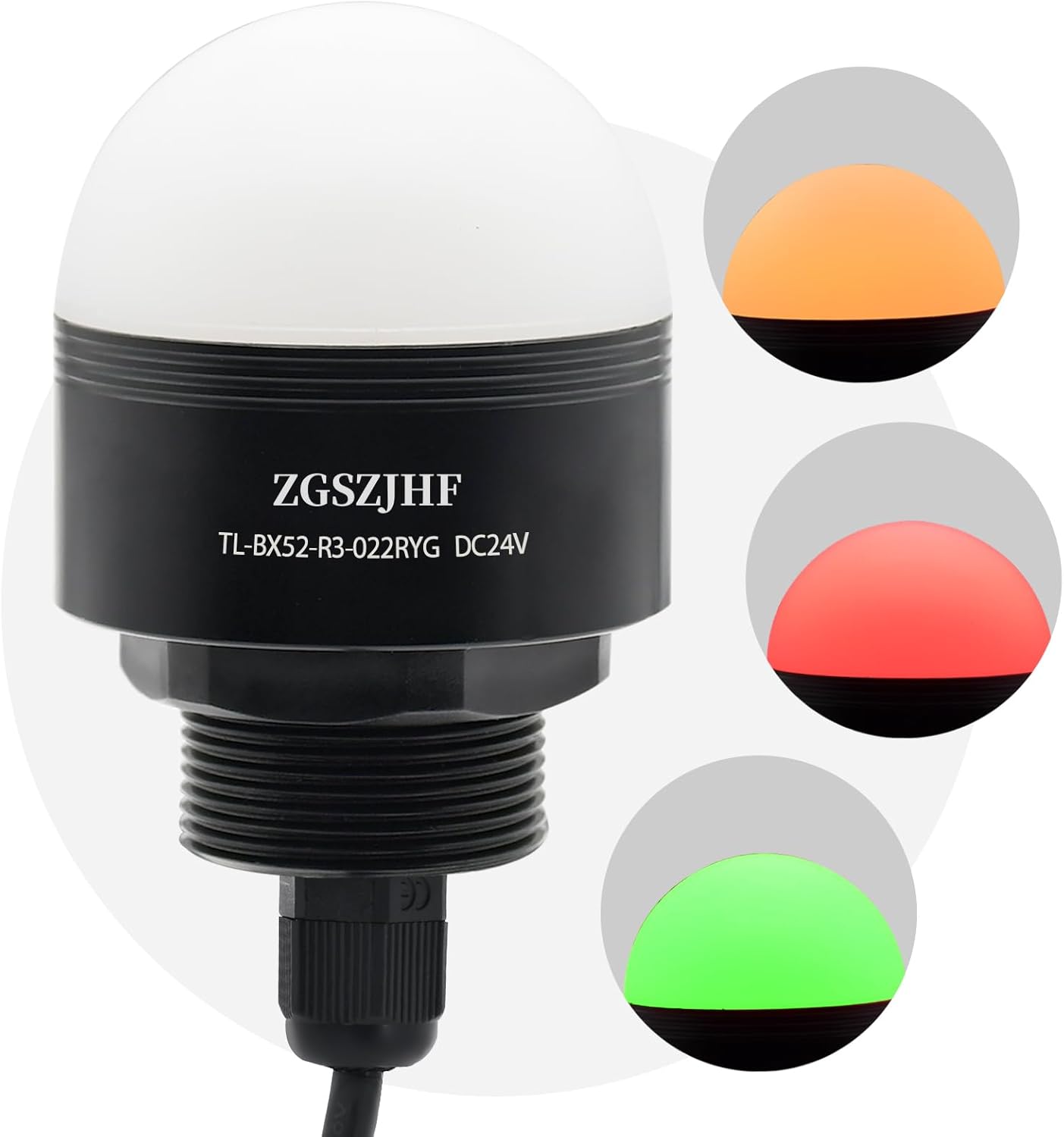 Amazon.com: Industrial 24V DC/AC LED Warning Lights - 3 Color Column ...