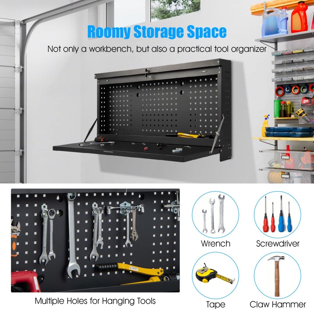 Wall Folding Garage Work Bench Ready To Assemble Foldaway Work Station