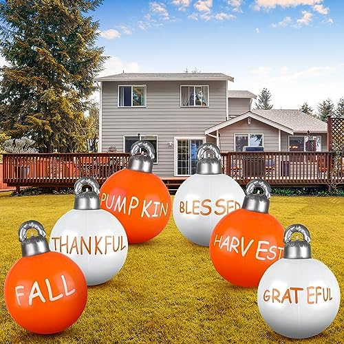 Amazon.com: Jetec 12 Pcs Fall Giant Inflatable Ball 16 Inch ...
