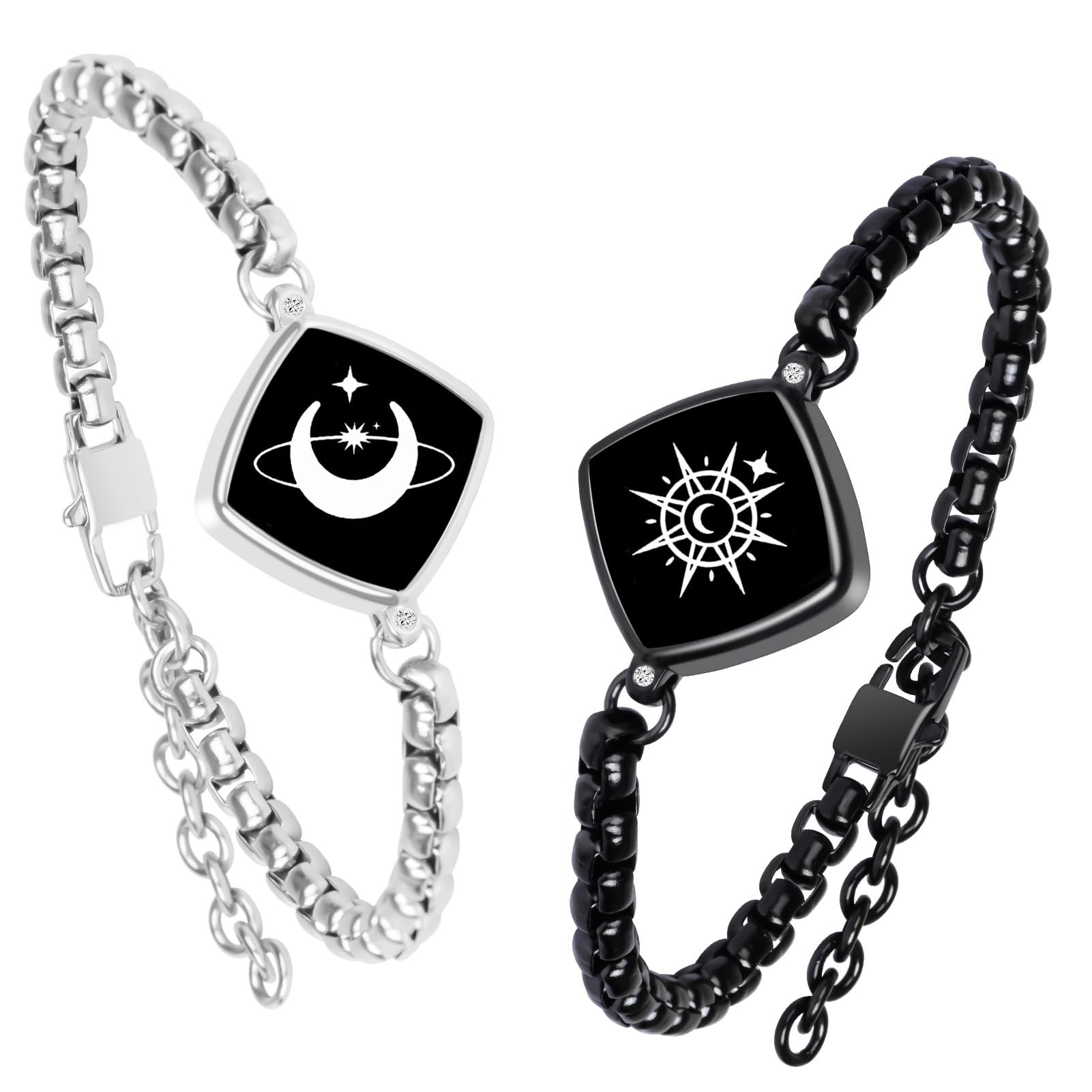 PULOMI Long Distance Touch Bracelets,Vibration & Light up Couples ...