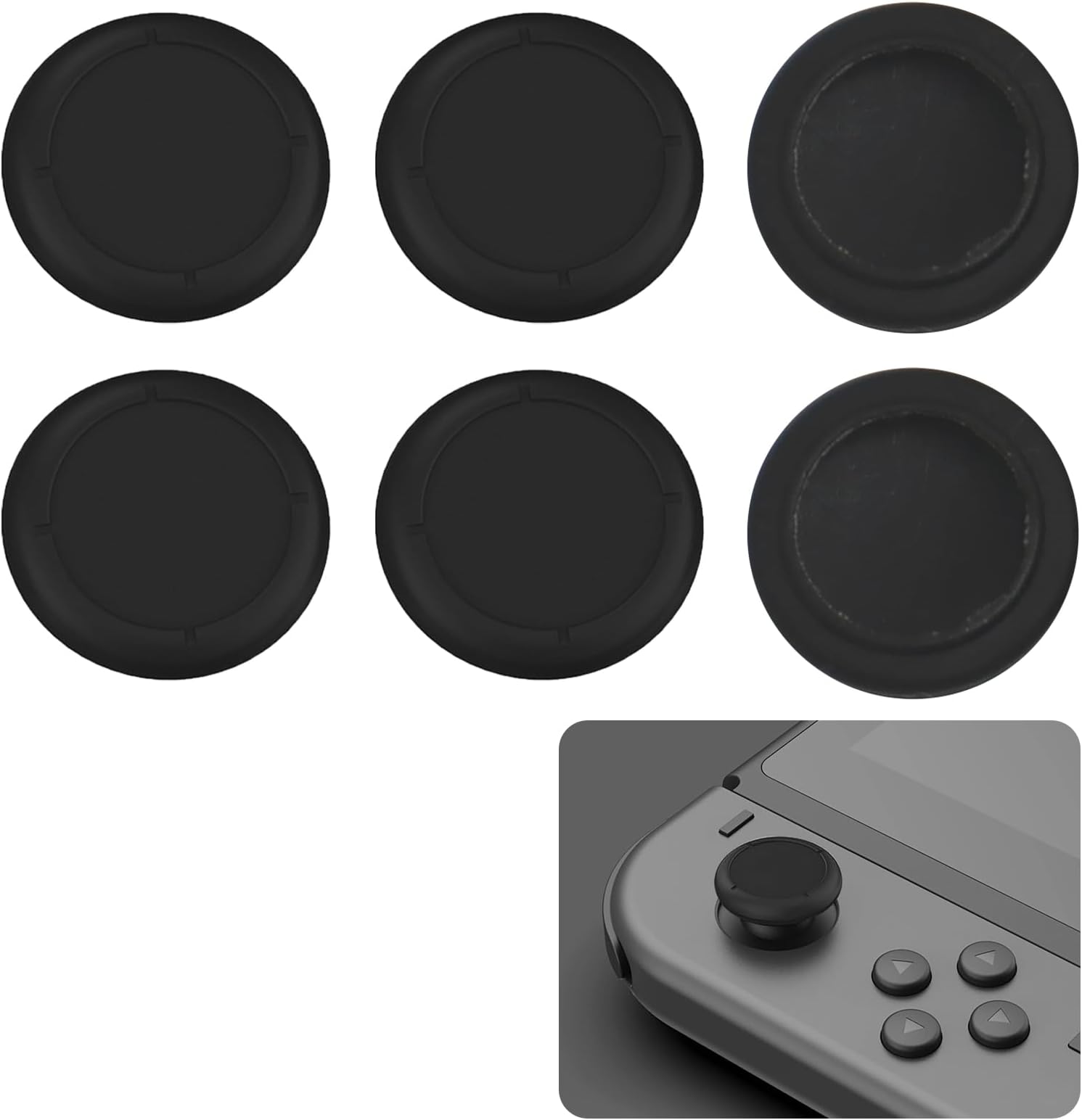 6 Pcs Replacement Joystick Covers for Nintendo Switch OLED Thumb Caps ...