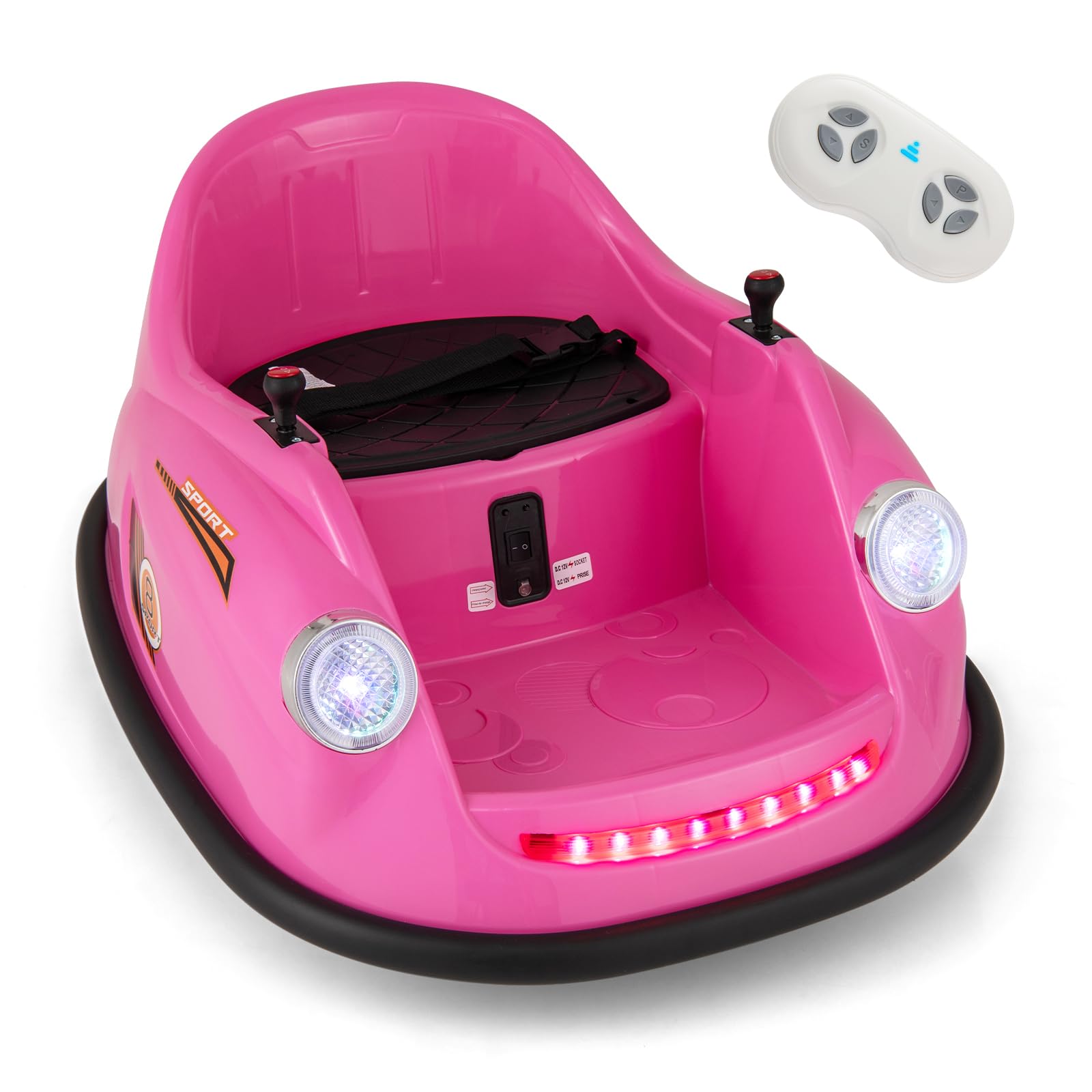 Amazon.com: HONEY JOY 12V Bumper Car, Toddler Bumper Car, Ride On Toy ...