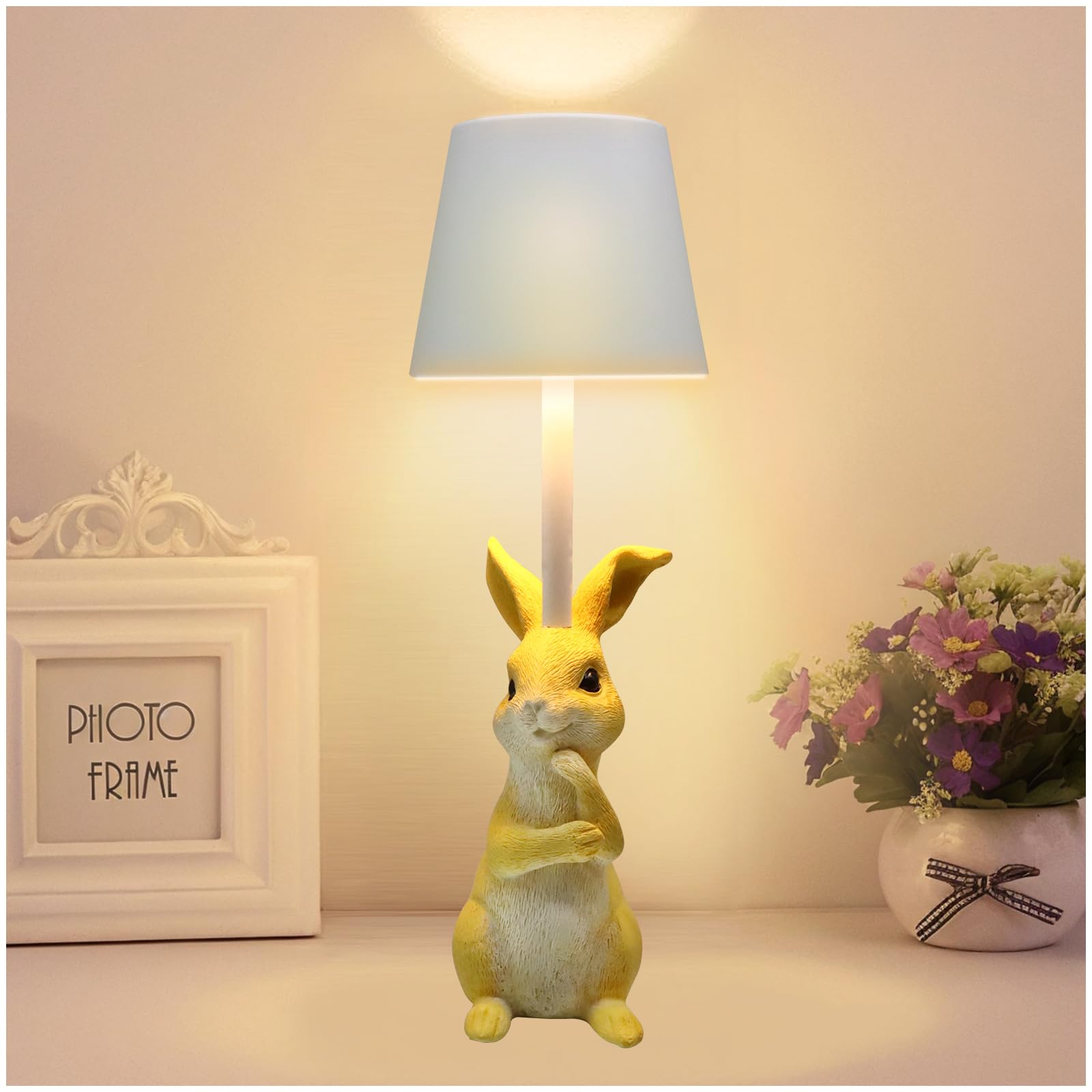 YWYWLED Desk Small Table Lamp - LED Dimmable Bedside Lamp for Night ...