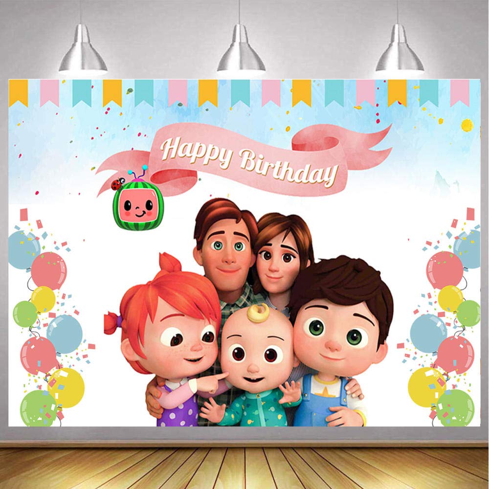 Cartoon Child Background Cocomelon Family Birthday Photography ...
