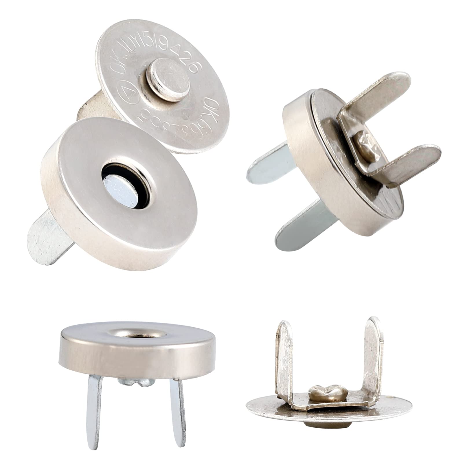 Snap Fasteners GIONAR 40 Sets Magnetic Clasps For Bags, 14mm Magnetic ...