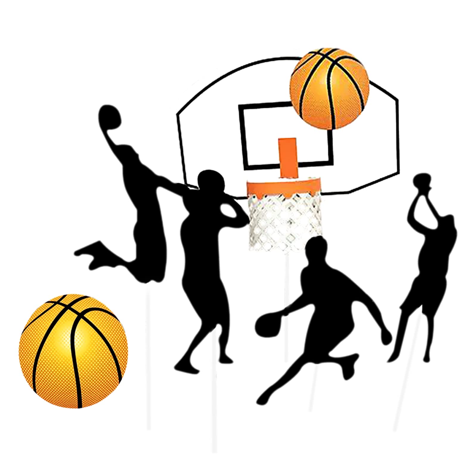 Gmedhc Happy Birthday Cake Topper 1 Set Basketball Cake Topper ...