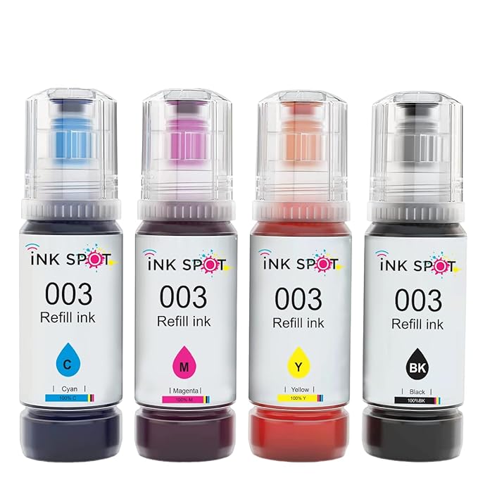 INKSPOT 003 Ink Bottle Set Compatible Refill Ink for Epson L3110, L3150 ...