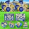 Amazon.com : Blue Gold 70th Birthday Yard Sign Decorations for Men ...