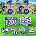 Amazon.com: Blue 70th Birthday Decorations for Men Women 6Pcs Navy Blue ...