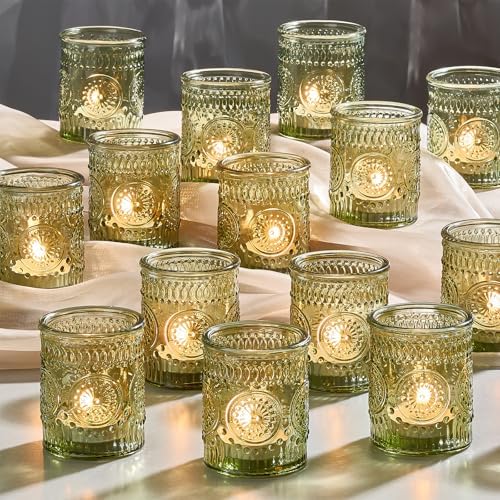Glass Votives 4 12pcs Vertical Stripe Glass s Small Cute Votive Candle ...