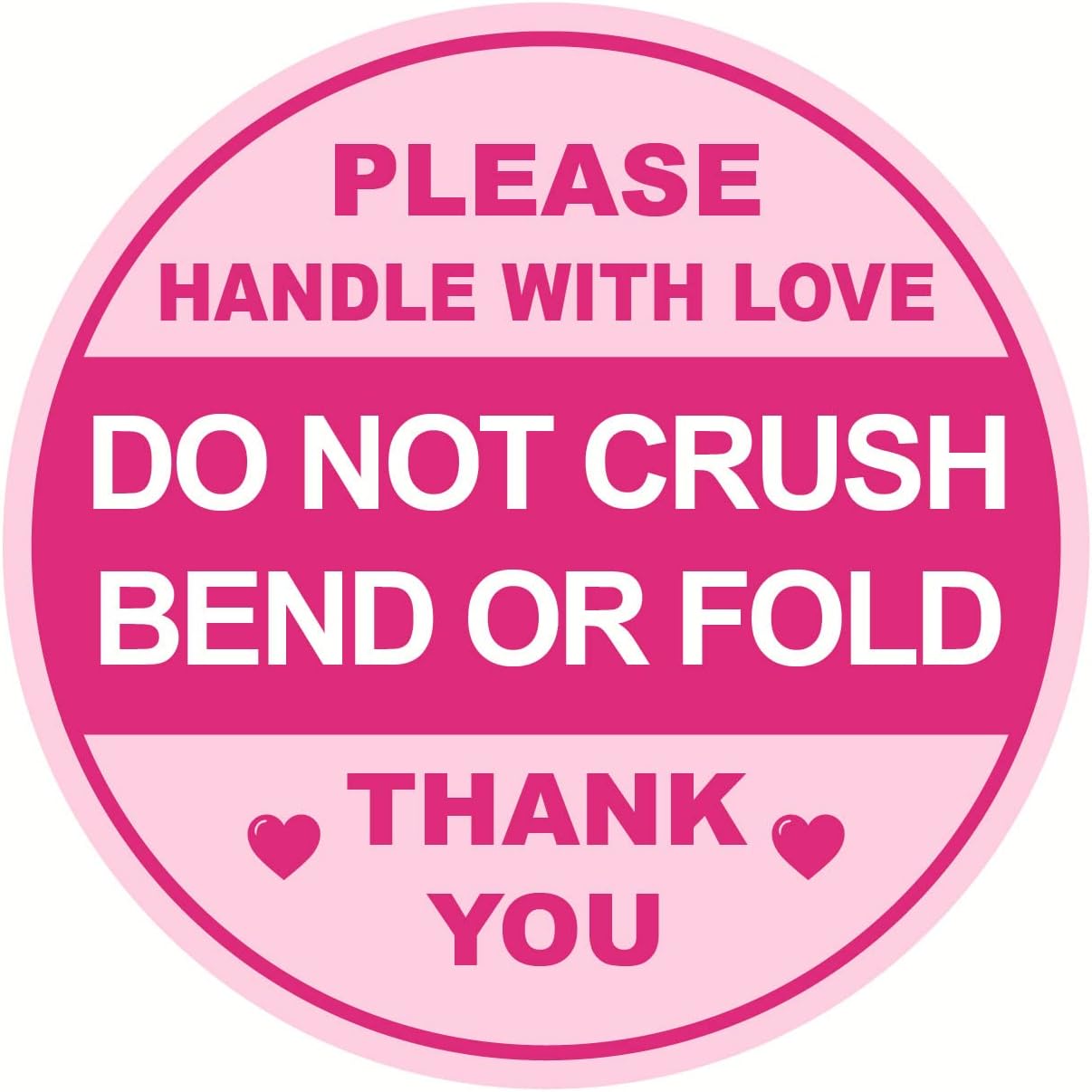 Amazon.com: Do Not Crush Bend or Fold Sticker,2inch 300pcs Pink Cute Do ...