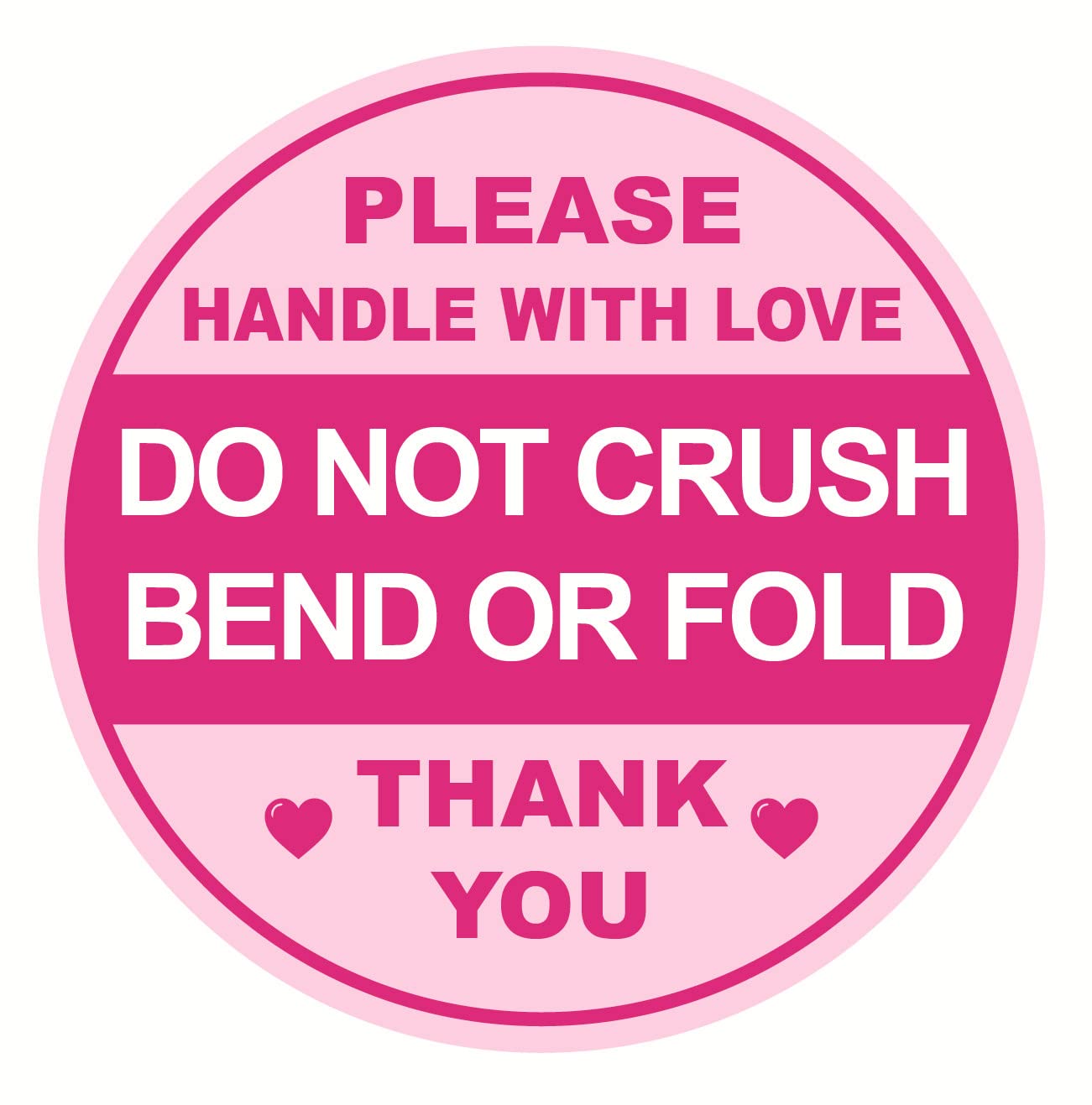 Amazon.com: Do Not Crush Bend or Fold Sticker,2inch 300pcs Pink Cute Do ...