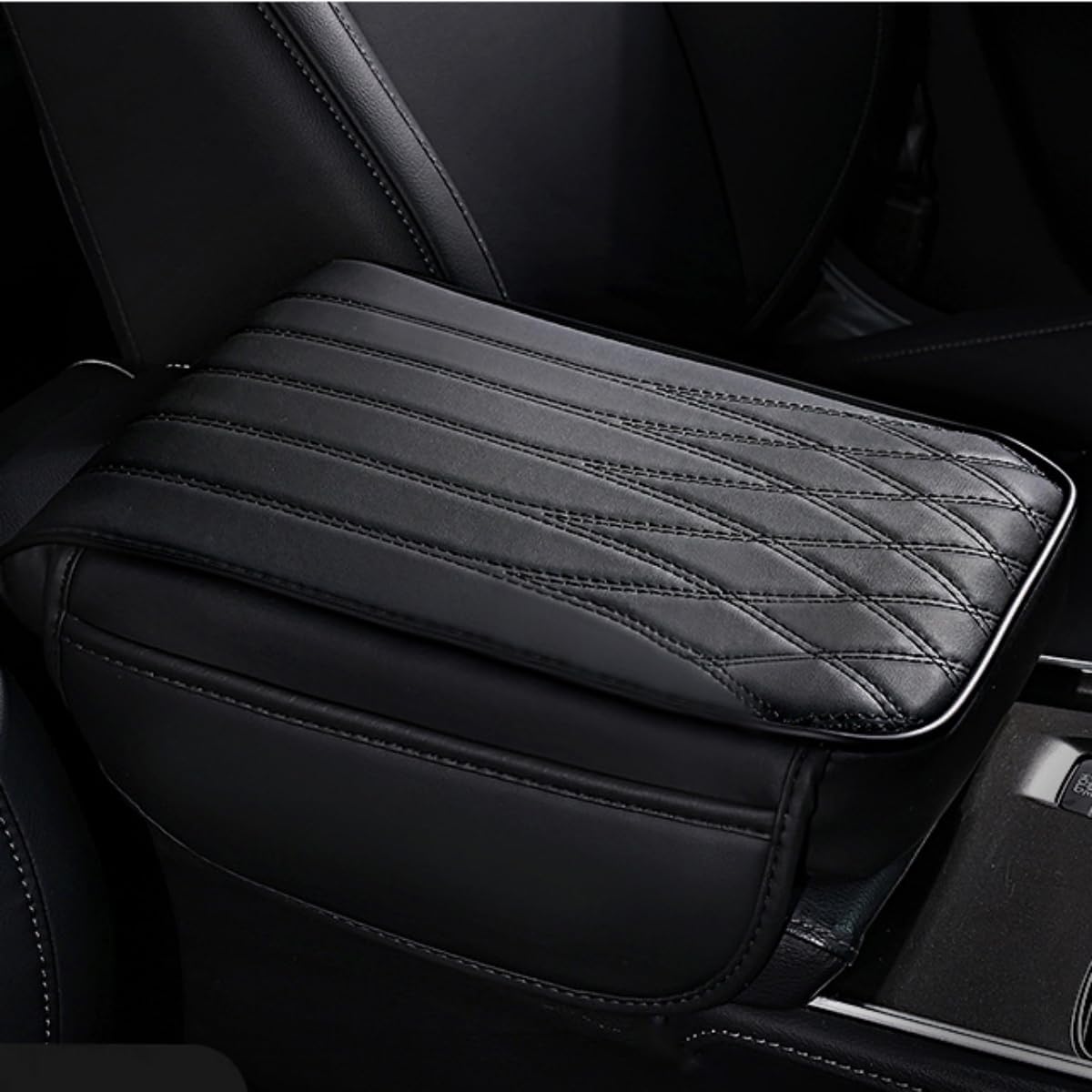 Amazon.com: Car Center Console Cover with Side Pockets - Leather ...