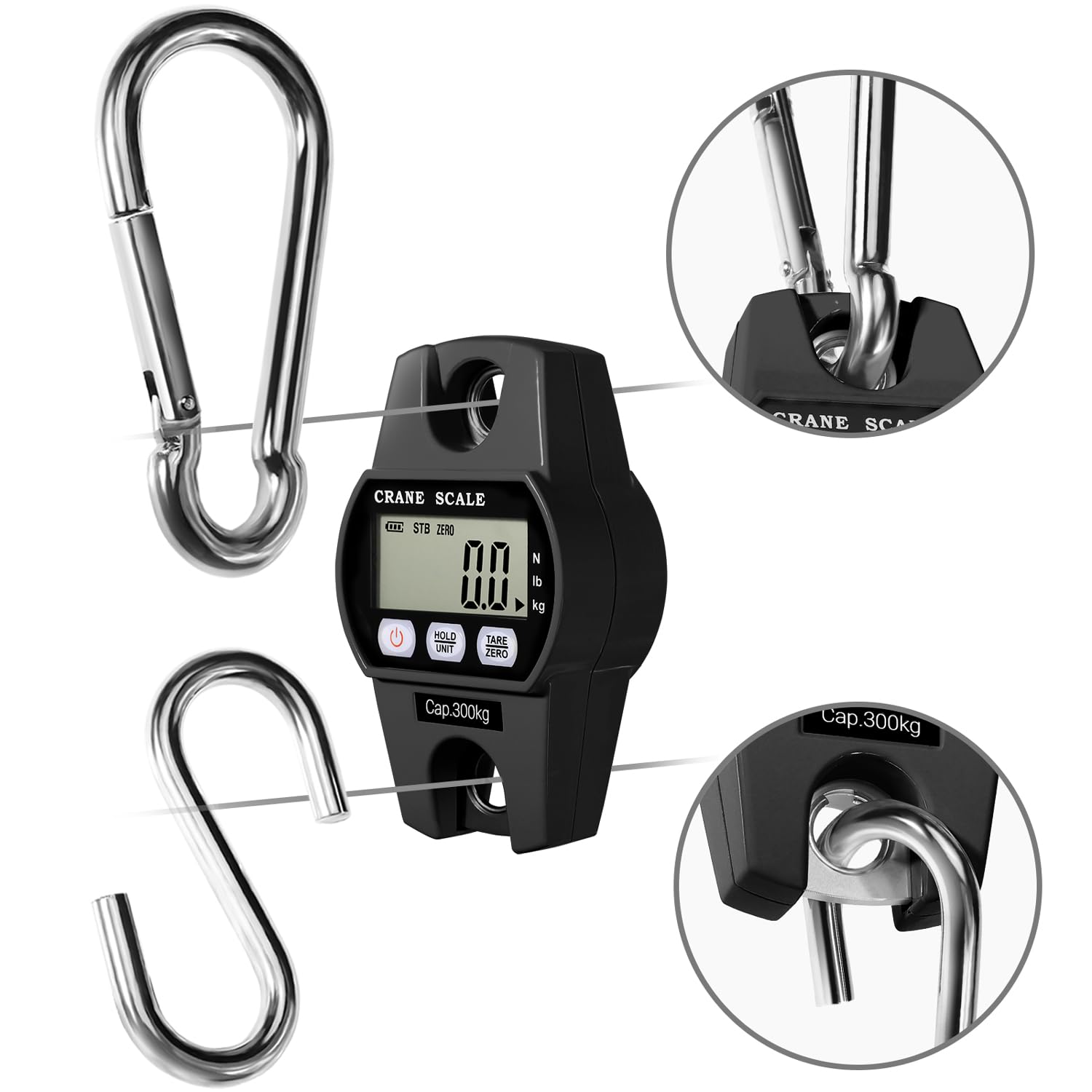 GRAM PRES Digital Hanging Crane Scale 660LB/300KG， Deer Hunting Scales ...