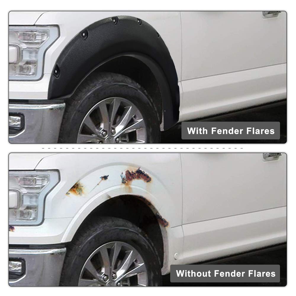 LEDKINGDOMUS Fender Flares Kit Compatible for 1999-2007 Ford F-250 / F ...