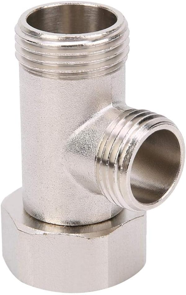 Tsinghwang 2 Pack Bidet T-adapter, 7/8" and G 1/2 Polished 3-way Tee ...