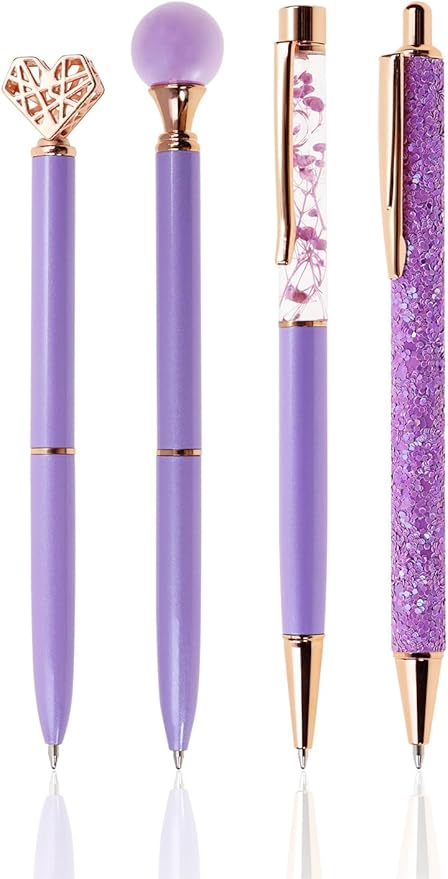 Amazon.com : PENTA ANGEL Ballpoint Pens Set 4Pcs Black Ink Metal ...