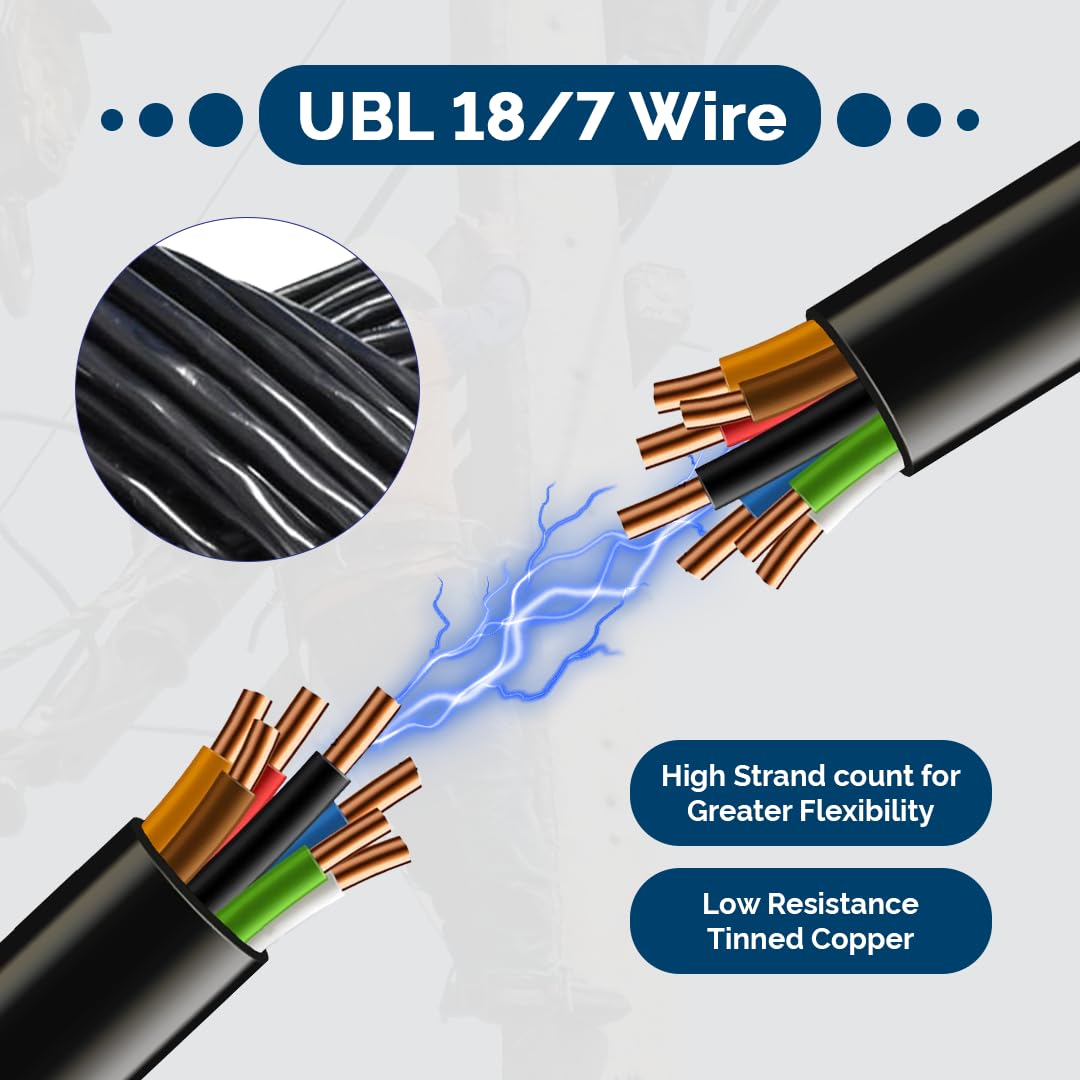 Snapklik.com : UBL 18/7 Automotive Electrical Wire - 18 AWG Stranded ...