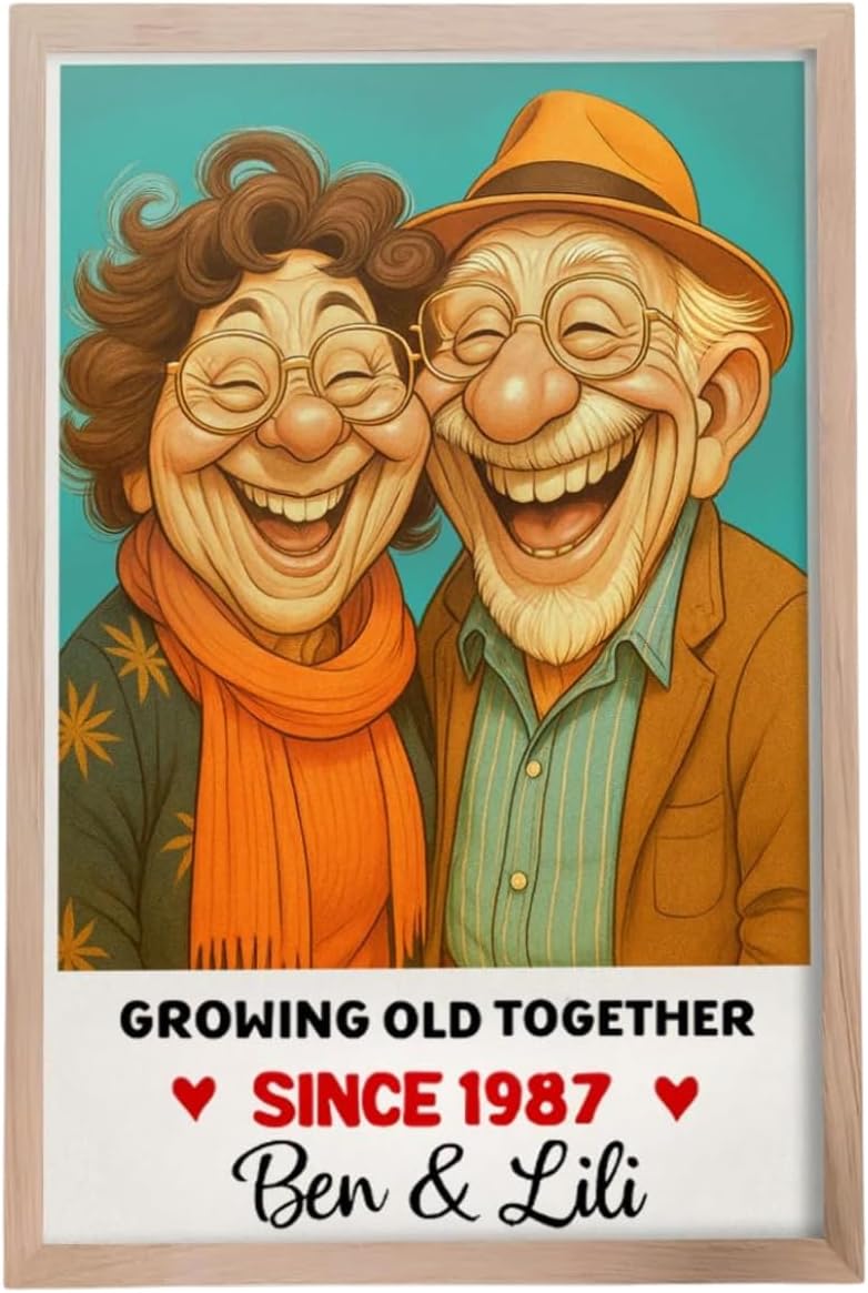 Amazon.com: Caricature Wall Art For Funny Couples - Custom Cartoon ...
