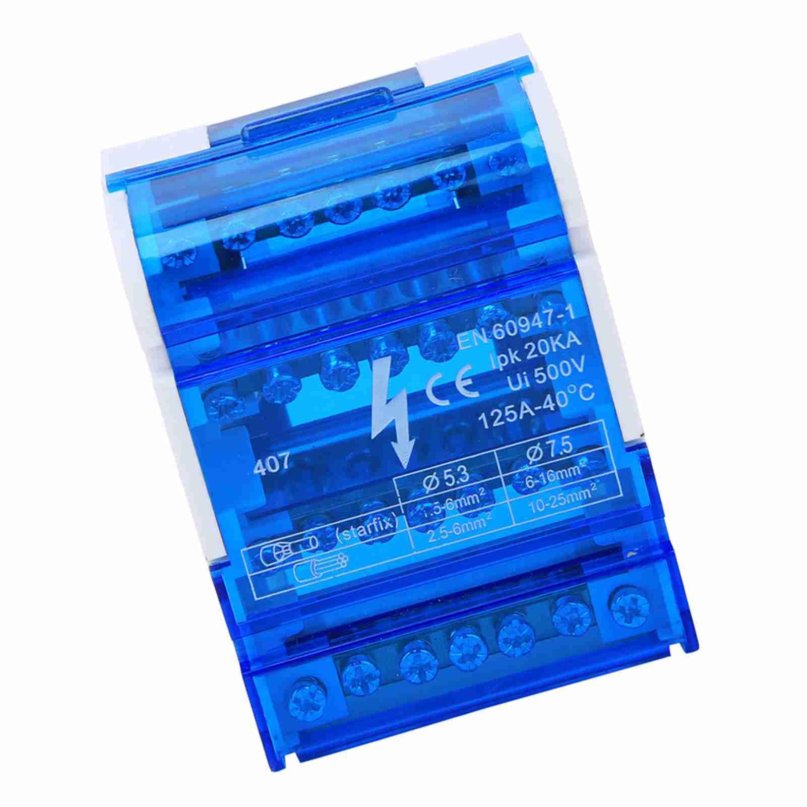 Terminal Distribution Box, 407 Din Rail 500V Single Phase Junction Box ...