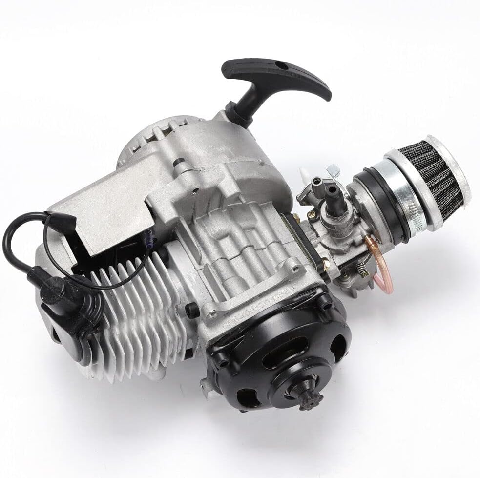 Amazon.com: Engine Motor 49/50CC 2 Stroke Racing Complete Engine Motor for Pocket/Quad/Dirt Bike ...