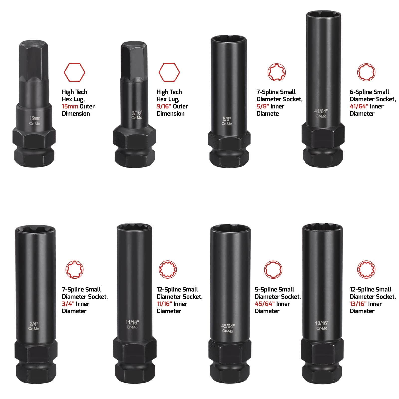 Snapklik.com : 16-Piece Locking Lug Master Key Set, SAE And Metric ...