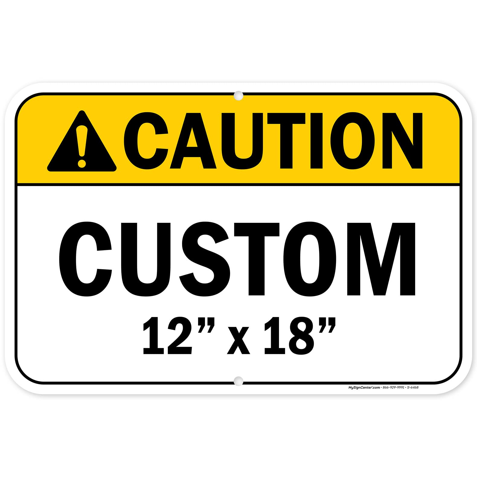 Amazon.com: Custom Caution Sign, Ansi Sign, Osha Compliant, 12x18 ...
