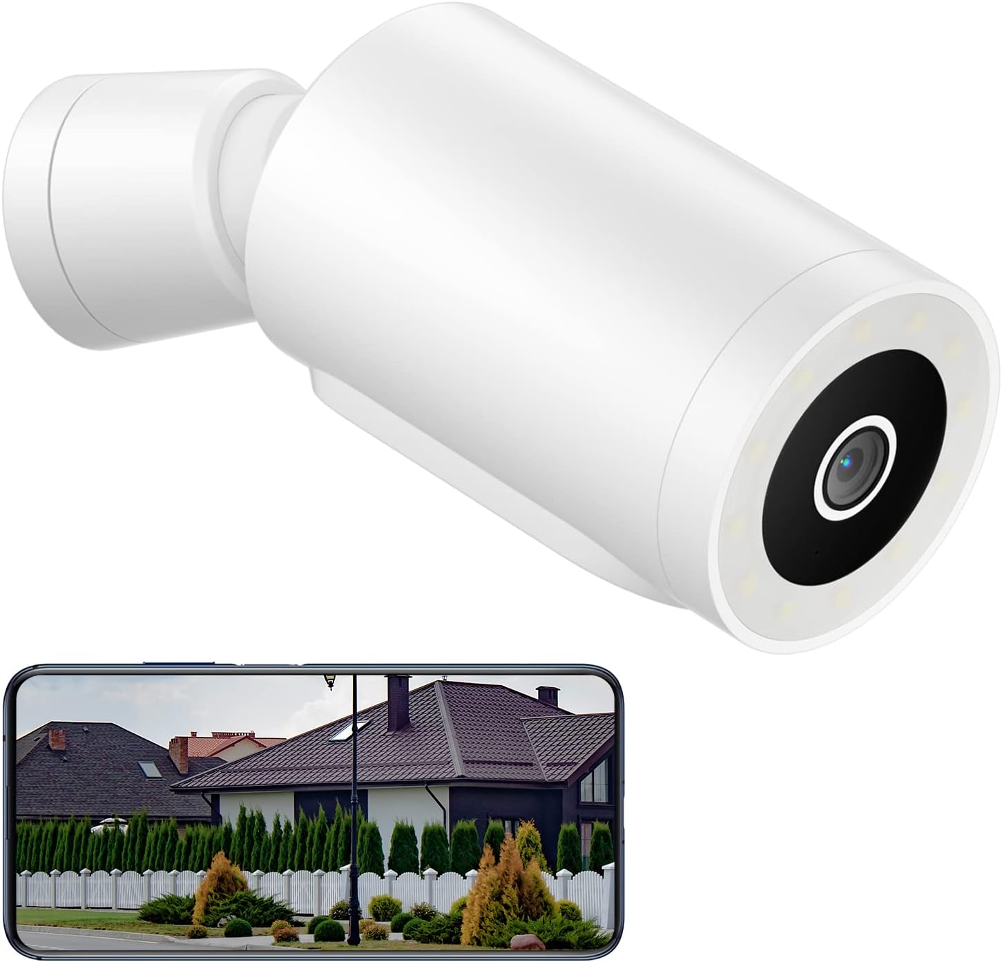 Amazon.com : 4MP 2K Security Camera Outdoor Wired, 2.4G WiFi ...