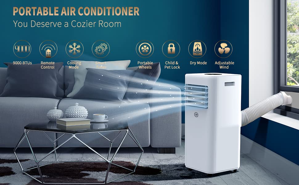 Airconco Eco-Chill 3.5kW Portable air Conditioner 12,000 BTU : Amazon ...