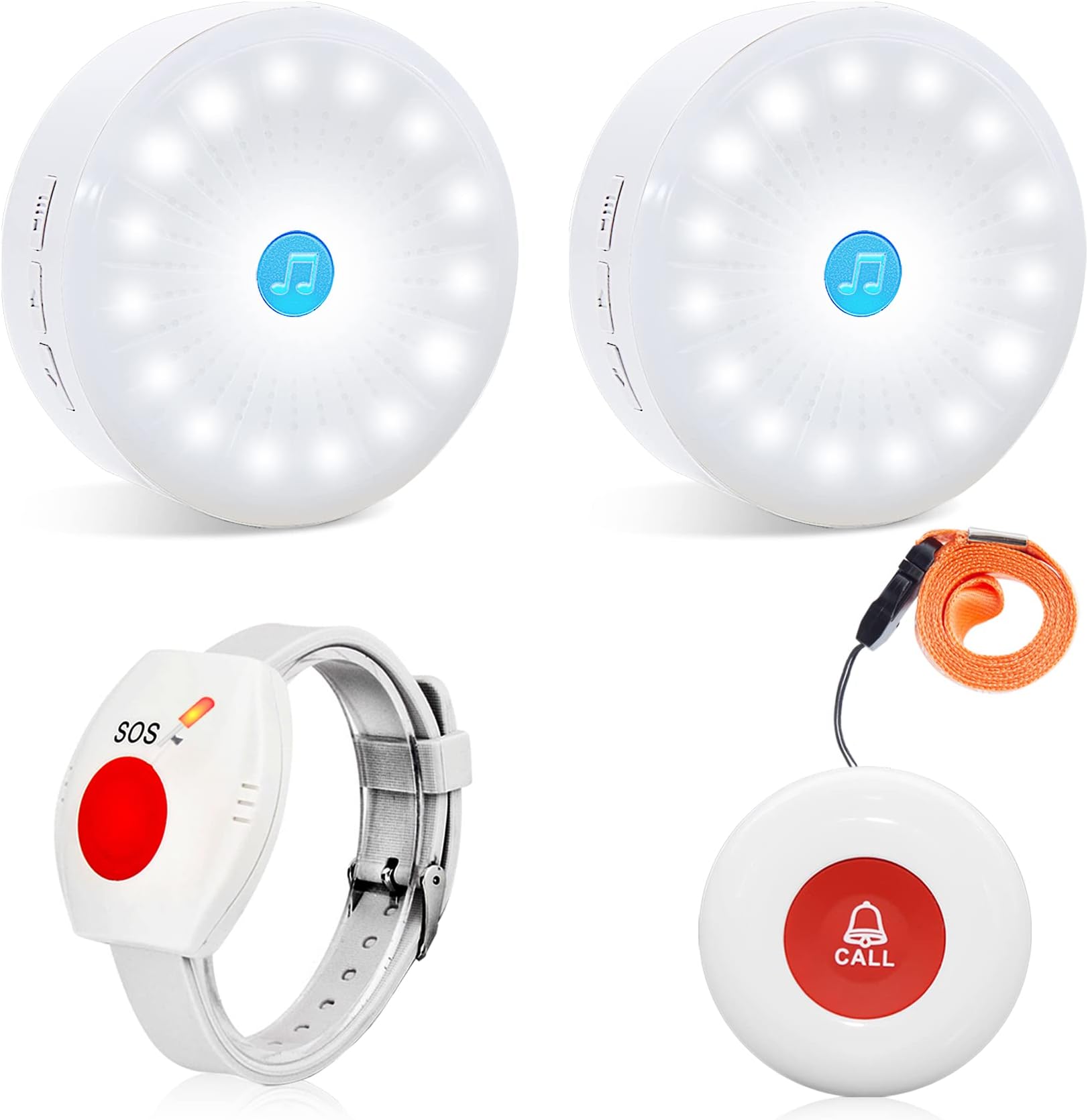 DAYTECH Wireless Caregiver Pager Call Button for Elderly, Wrist Alarm ...