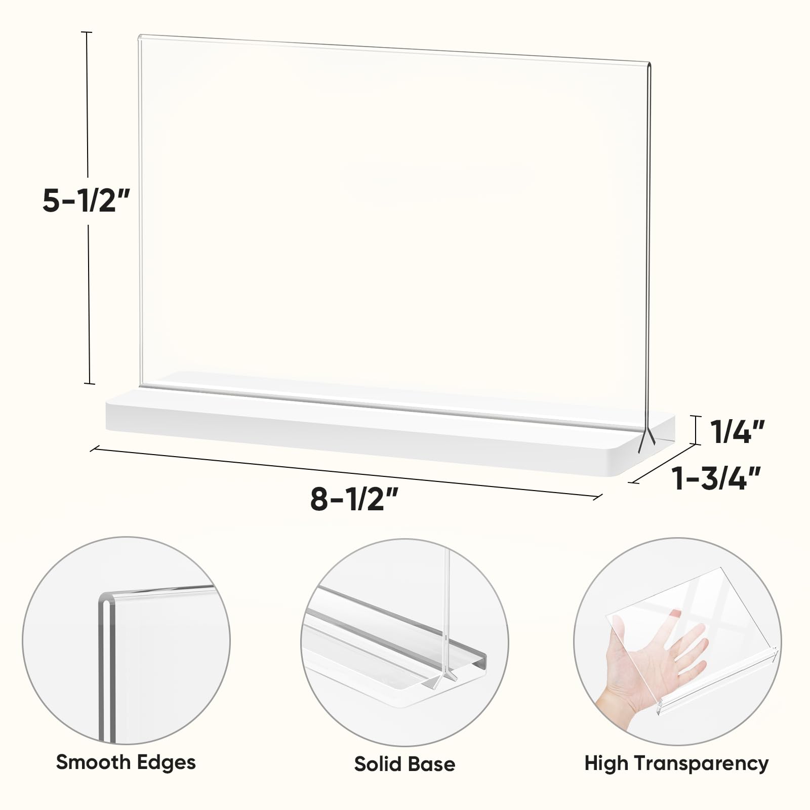 Snapklik.com : TICONN 3 Pack Acrylic Sign Holder, Double-Sided Display ...