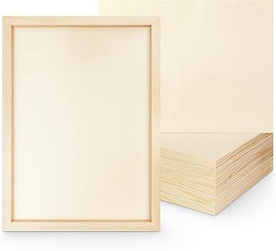 Amazon.com: 8 Pack Wood Canvas 10x14 Inch Wood Panels Smooth Surface ...