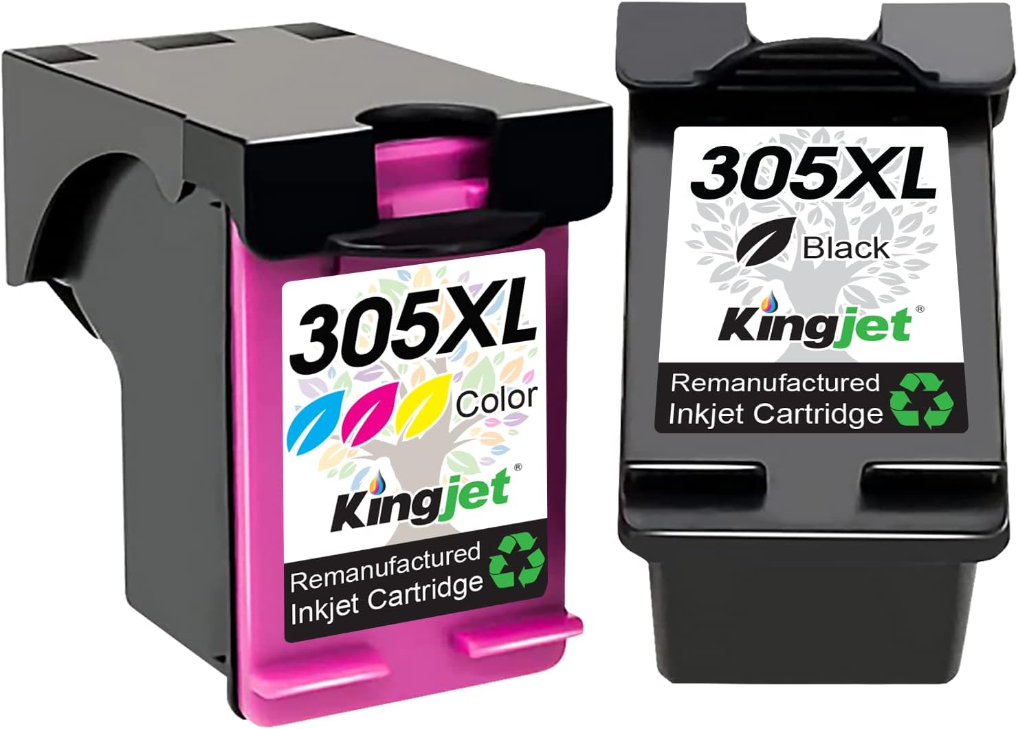 KINGJET 305 Ink Cartridges Black and Colour, Remanufactured for HP ...