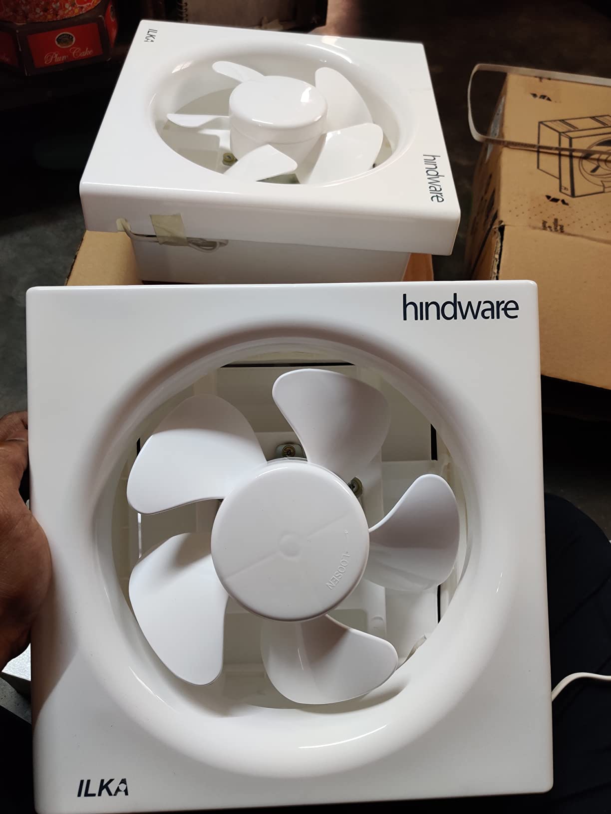 Hindware Ilka 200mm Exhaust Fan for Kitchen or Bathroom with Auto Dust ...