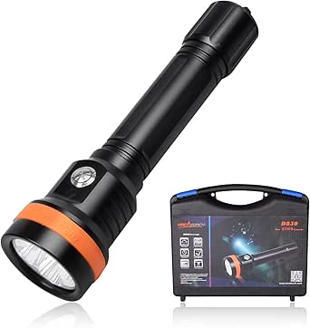 ORCATORCH D850 2500 Lumen Primary Dive Light, 6 Degrees Narrow Beam ...