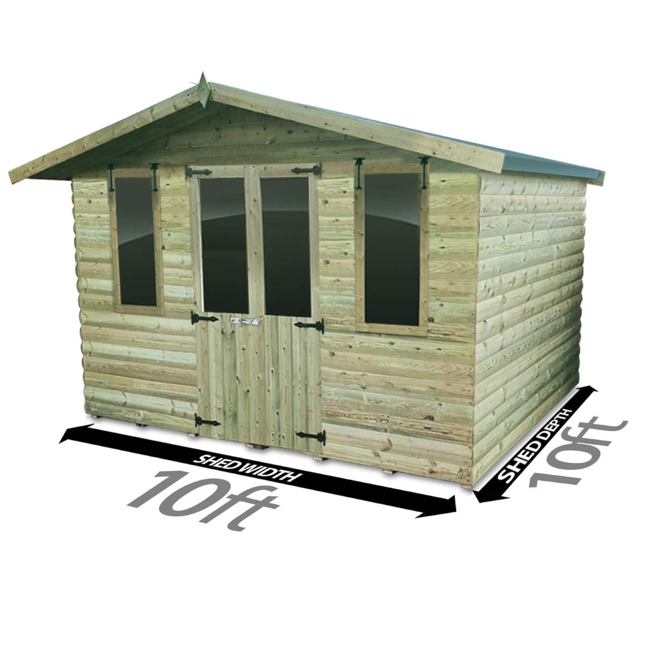 Buy Total Sheds 10ft (3m) x 10ft (3m) Summer House Log Cabin Ultimate ...