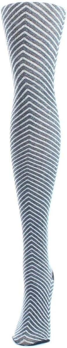 MeMoi Chevron Knit Cotton Blend Sweater Tights at Amazon Women’s ...