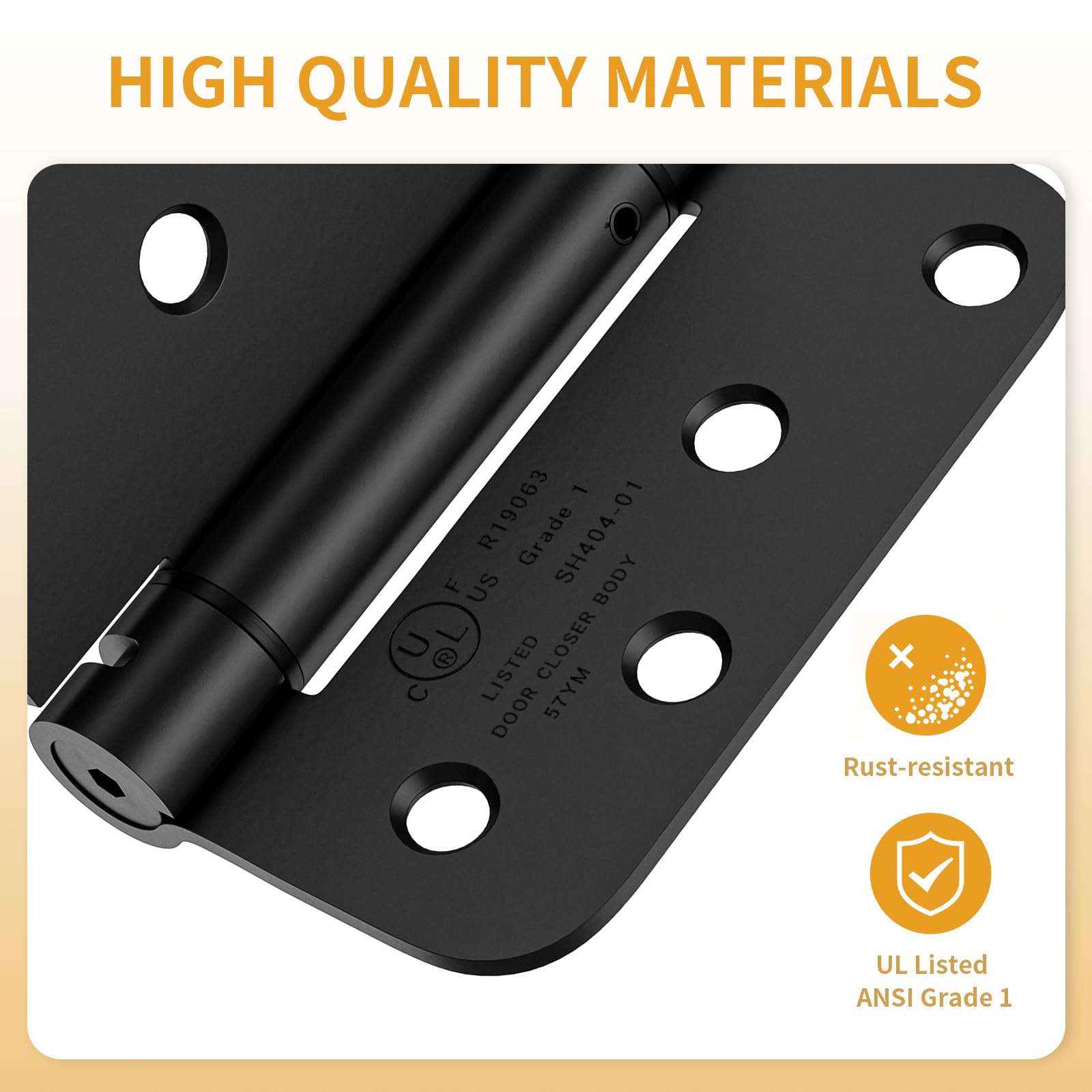 Snapklik.com : Luxbaro 3 Pack Self Closing Door Hinges 4 Inch, Matte ...