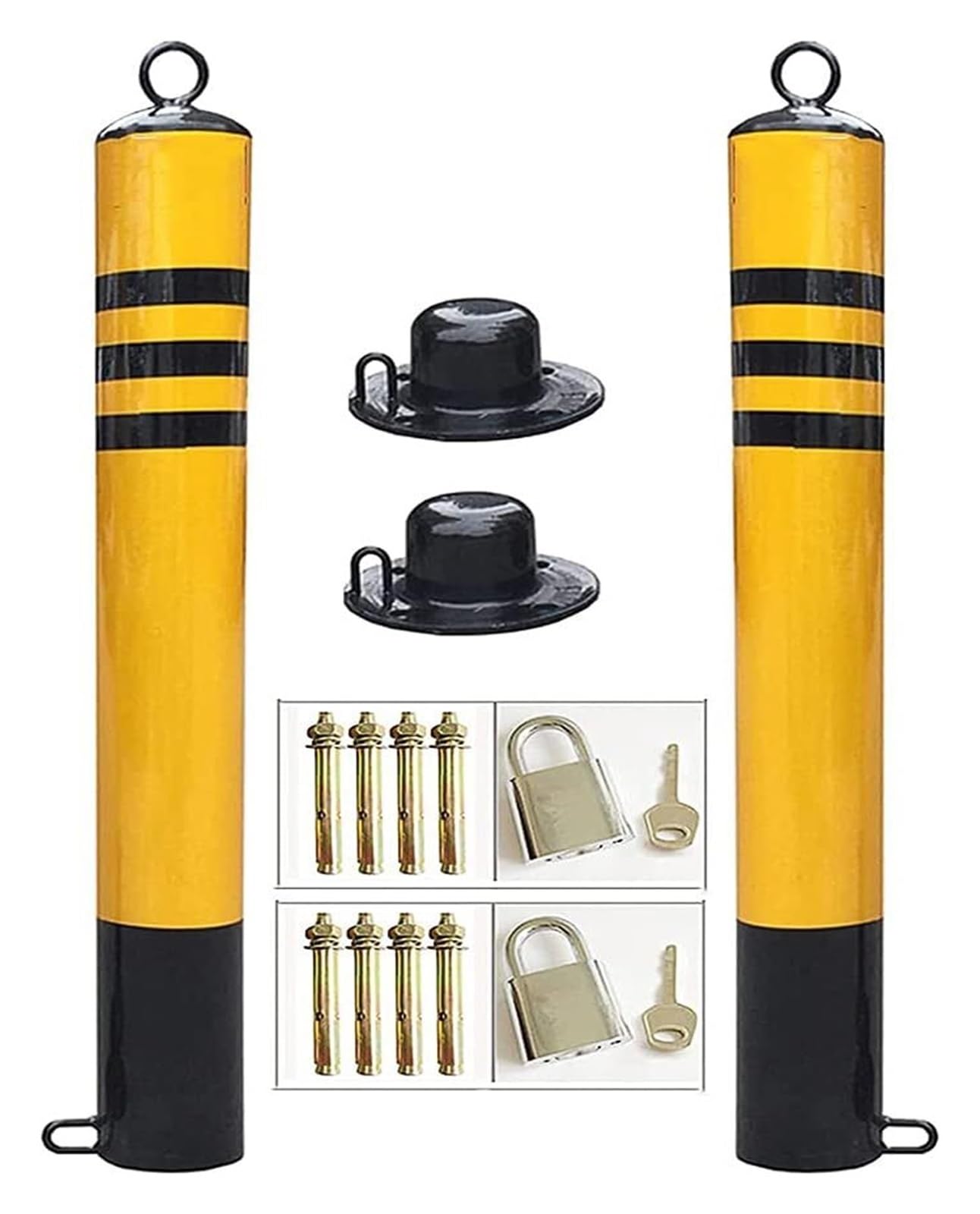 Amazon.com: 2pcs Security Post Bollard for Driveways, Parking Barrier ...