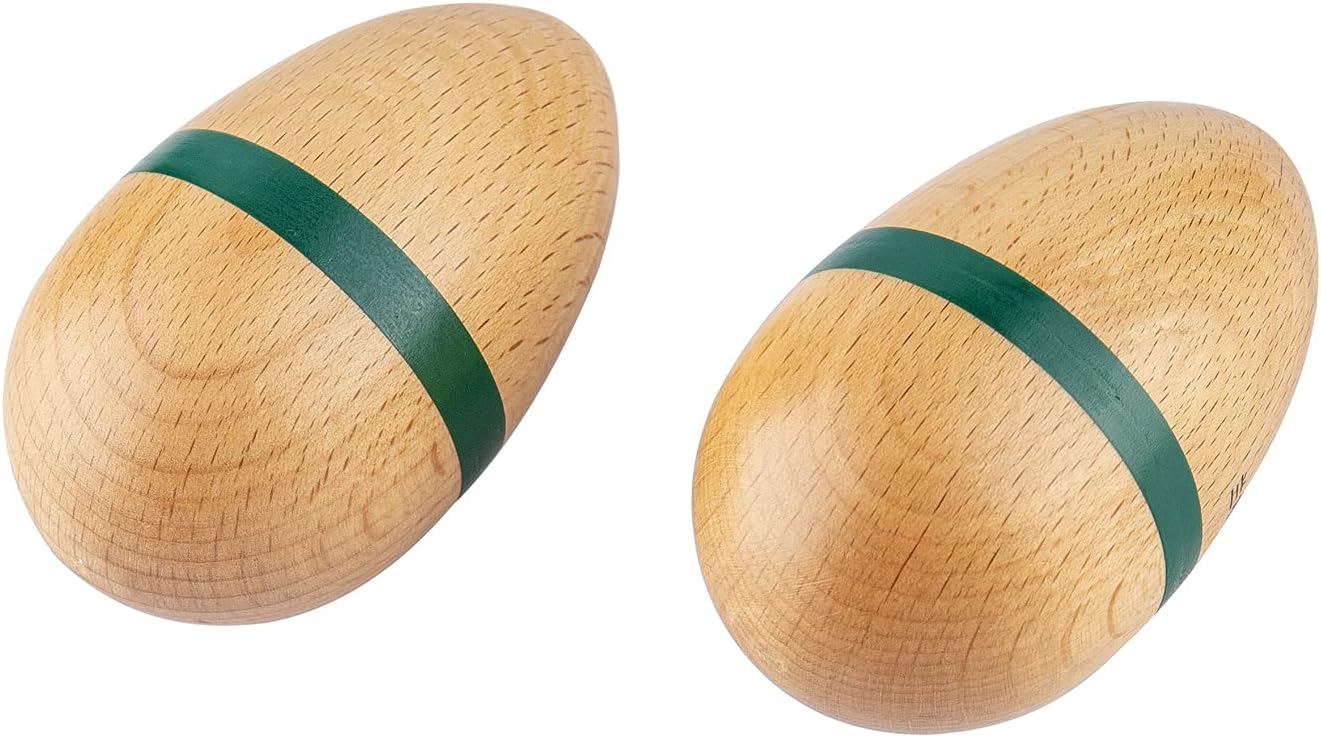 Amazon.com: Lovermusic Finish Percussion Wooden Egg-Shaped Shakers ...