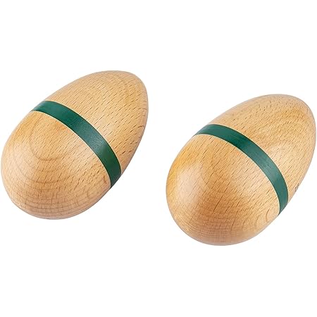 Amazon.com: Lovermusic Finish Percussion Wooden Egg-Shaped Shakers ...