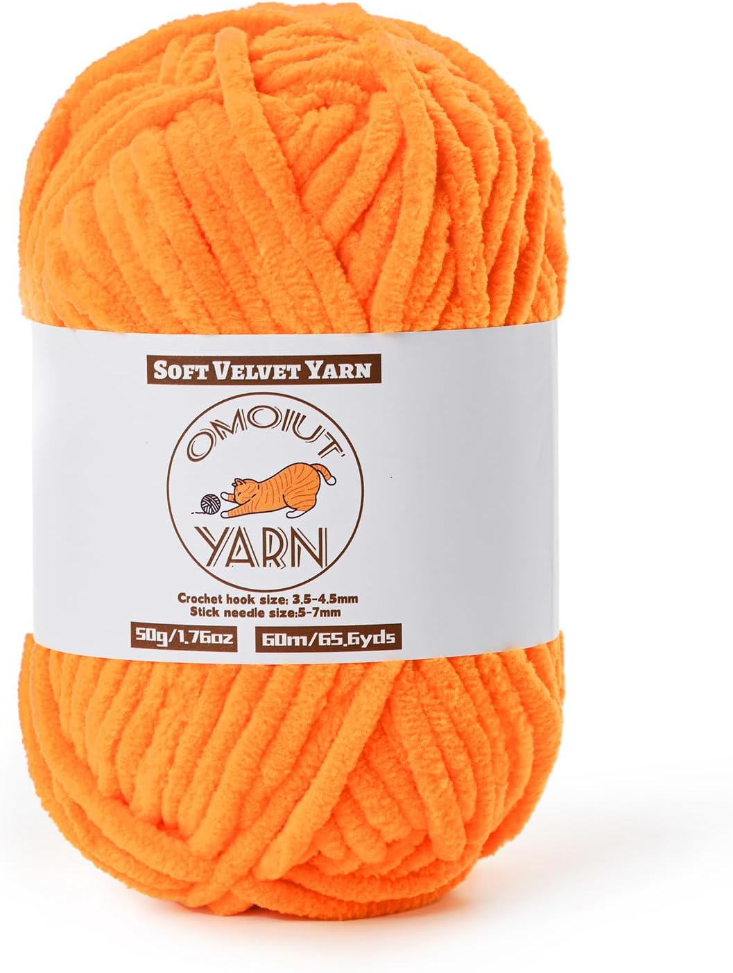 Amazon.com: Fluffy Velvet Yarn for Crocheting, Chunky Chenille Baby ...