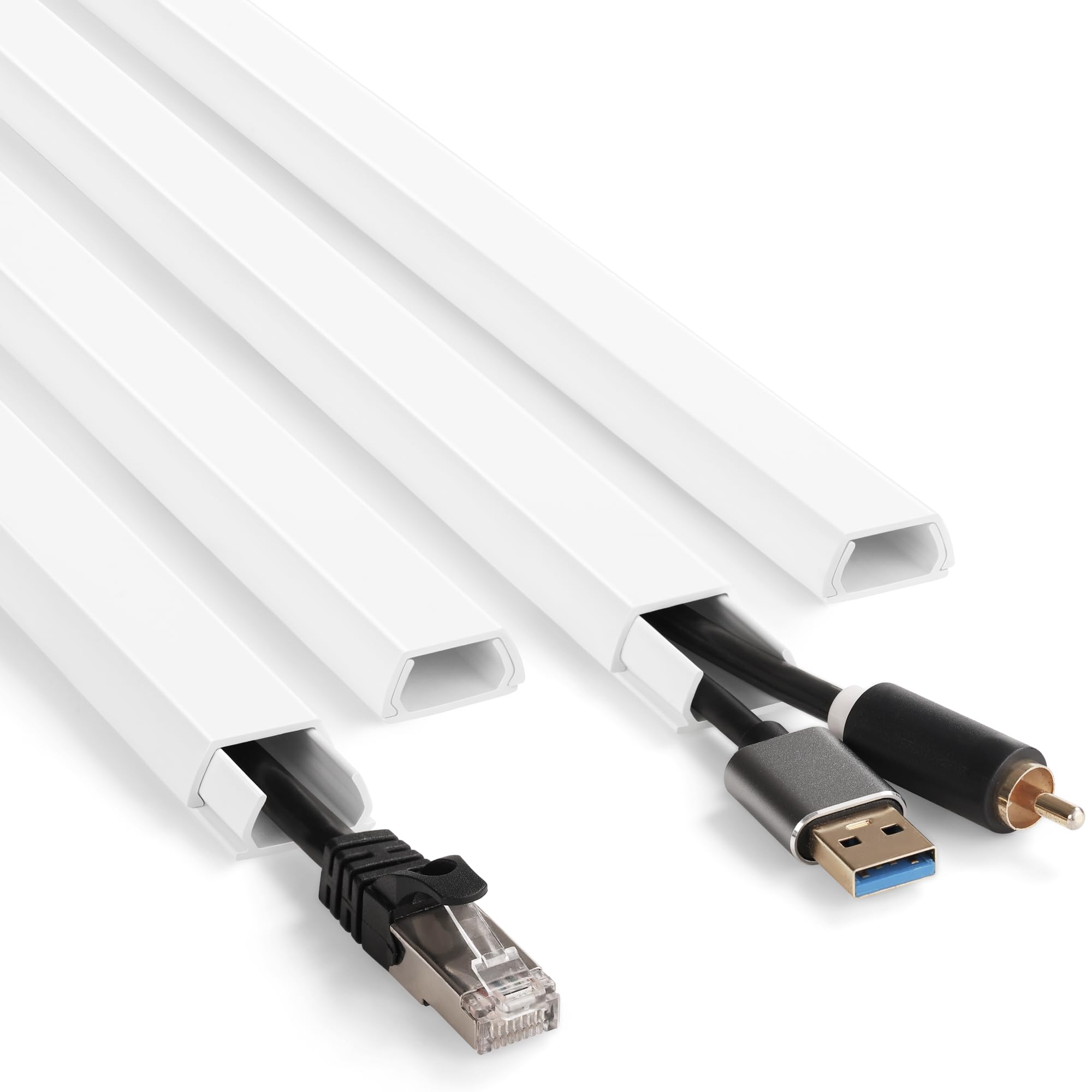 Amazon.com: 66in YCLYC Wire Covers for Cords Kit, White Wall Cord Hider ...