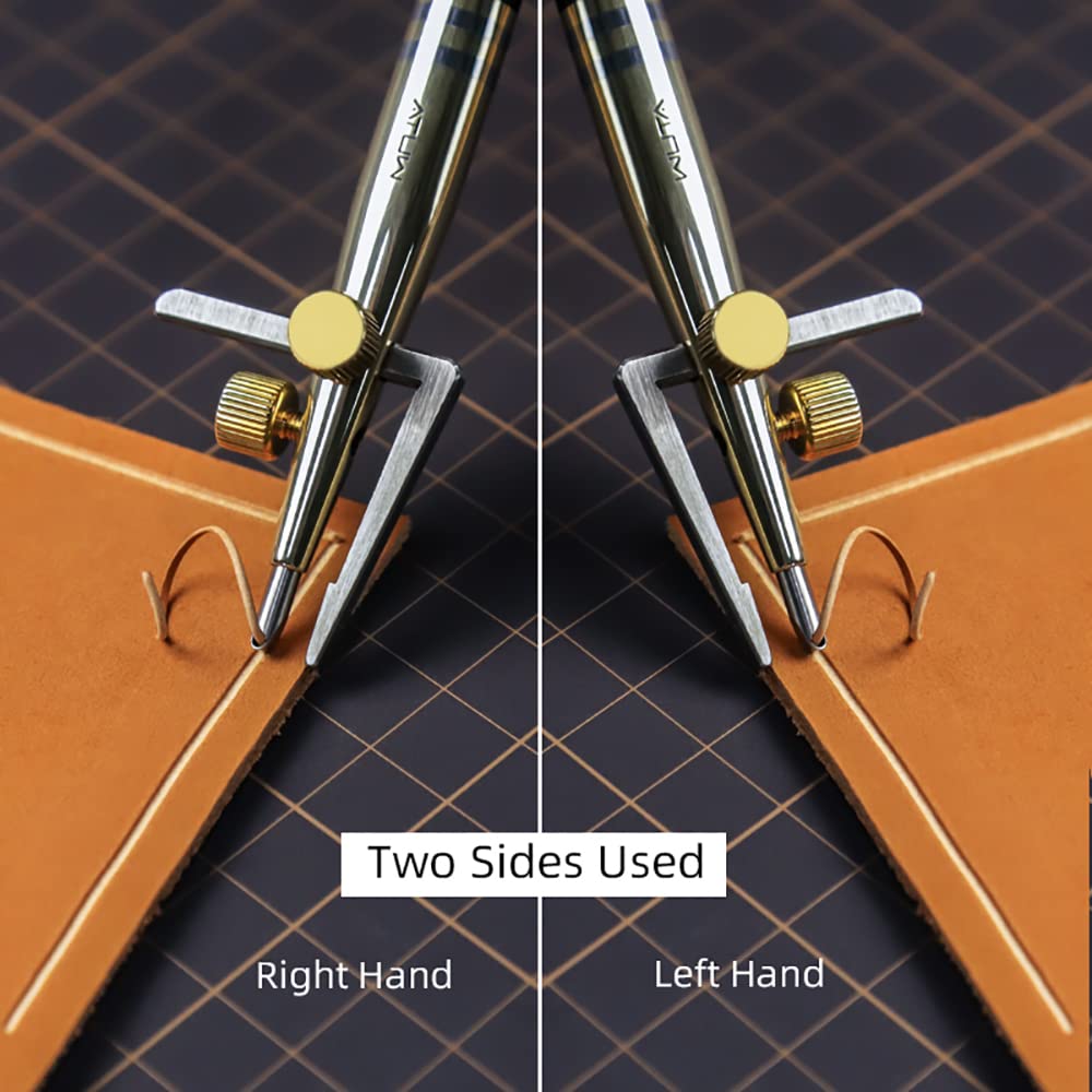 Snapklik.com : Professional 3 In 1 Leather Groover Tool Set Adjustable Edge Crease Stitching ...