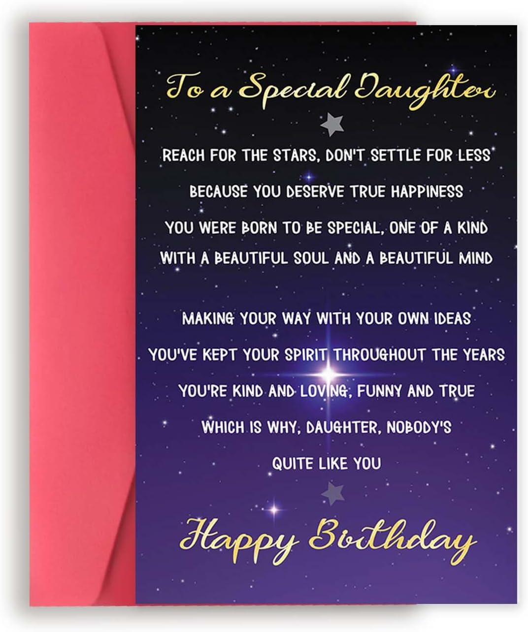 Amazon.com: YiKaLus Happy Birthday Card for Daughter, Sweet Adult ...