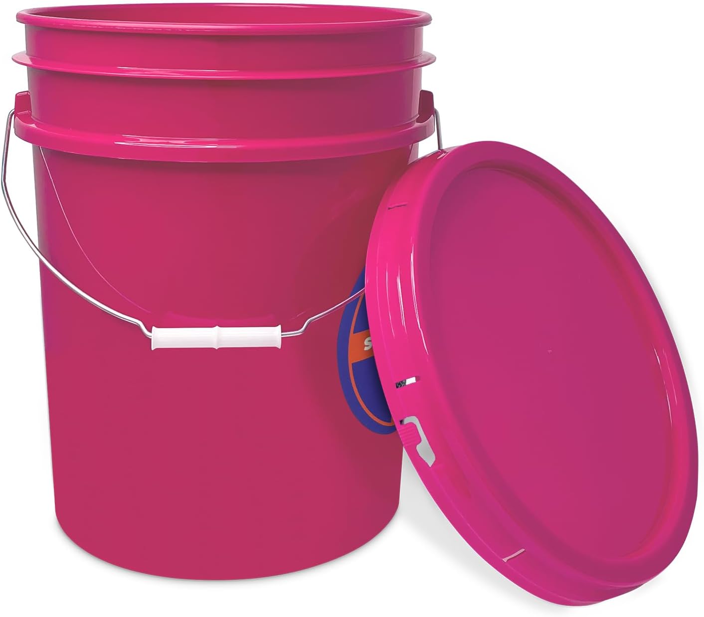 Amazon.com: House Naturals 5 Gallon Pink Food Grade Plastic Storage ...