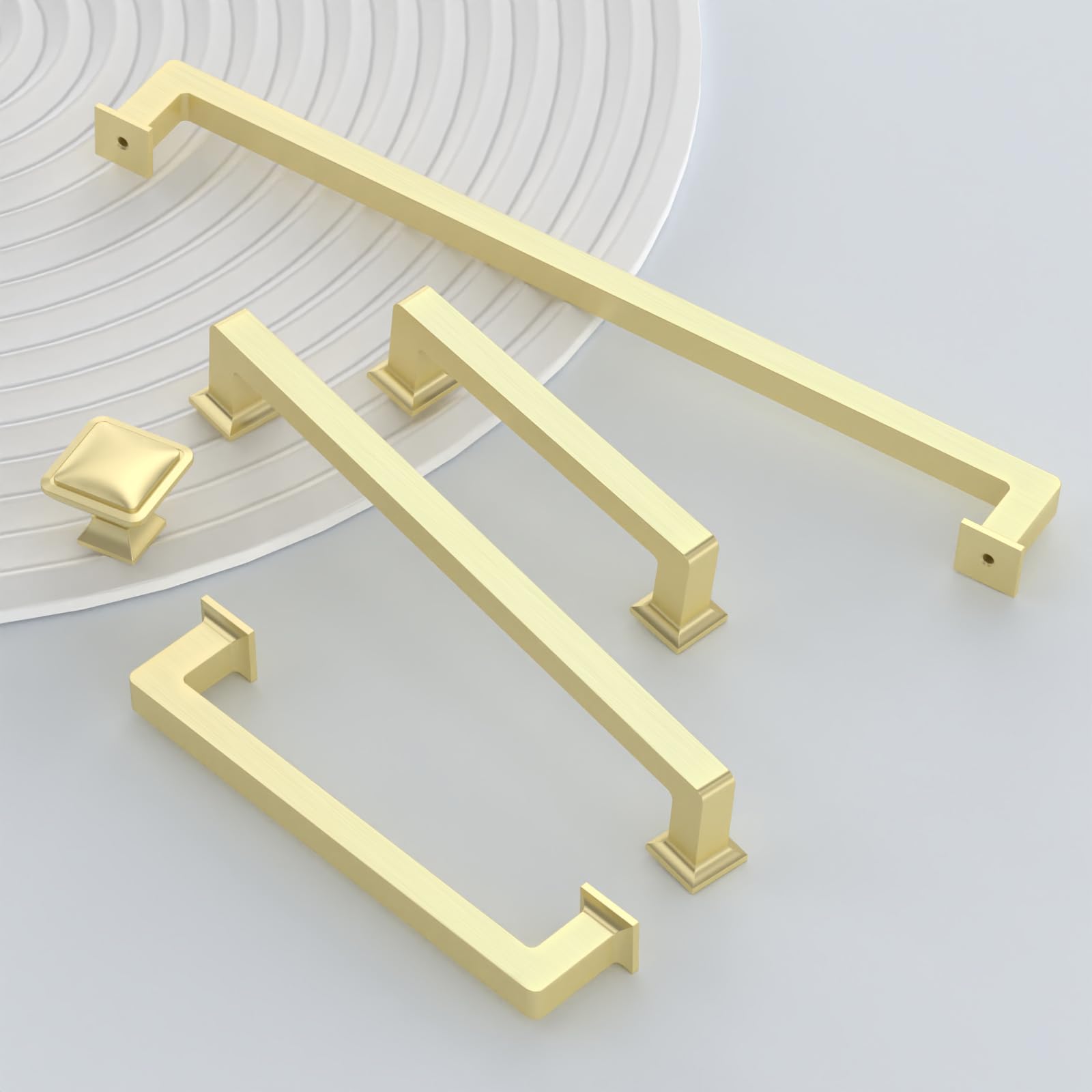 Snapklik.com : 10 Pack Gold Cabinet Knobs Kitchen Brushed Brass Cabinet ...