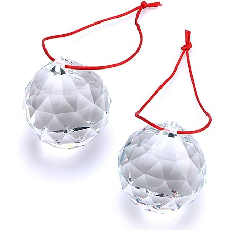 Rieser® premium-kristall© Set: Boule cristal à facettes 2x 30mm + 1x ...
